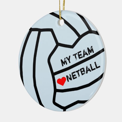 Personalised Netball Ball Design Ceramic Ornament | Zazzle