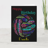 Personalised Netball Player Inspirational Birthday Card | Zazzle