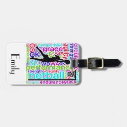 Personalised Netball Player Positions Design Luggage Tag | Zazzle