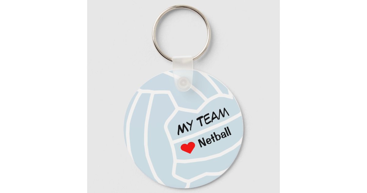 Personalised Netball Theme Ball Design Keychain | Zazzle