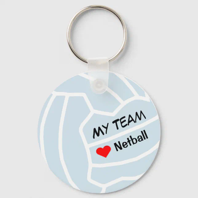 Personalised Netball Theme Ball Design Keychain | Zazzle