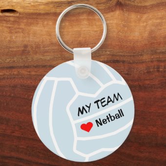 Personalised Netball Theme Ball Design Keychain | Zazzle