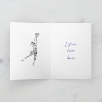 Personalised Netball Theme Birthday Card | Zazzle