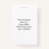 Personalised Photo ID Reporter Press Pass ID Badge | Zazzle