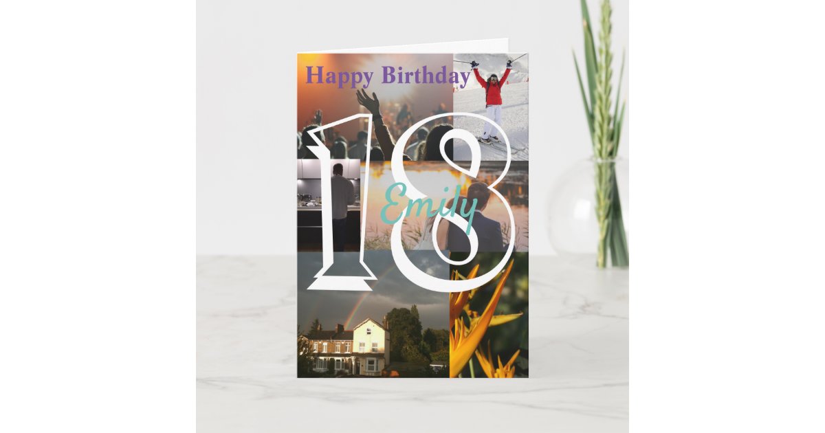 Personalised Photo Upload 18th Birthday Card | Zazzle