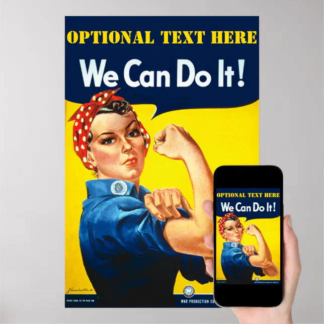 Personalised Rosie The Riveter Poster | Zazzle