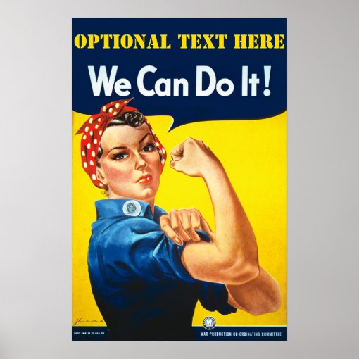 Personalised Rosie The Riveter Poster | Zazzle