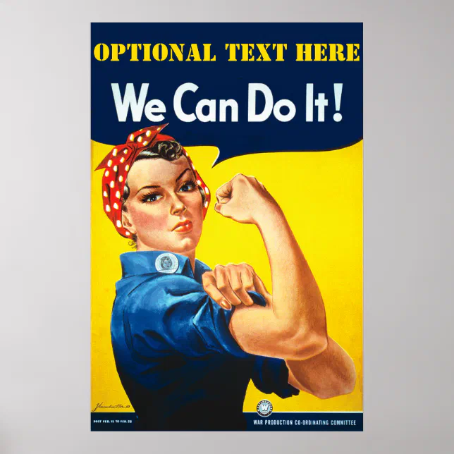 Personalised Rosie The Riveter Poster | Zazzle