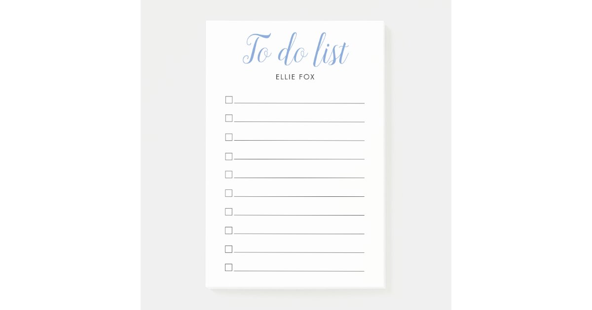 Personalised Script Checkbox To-Do List Post-it Notes | Zazzle