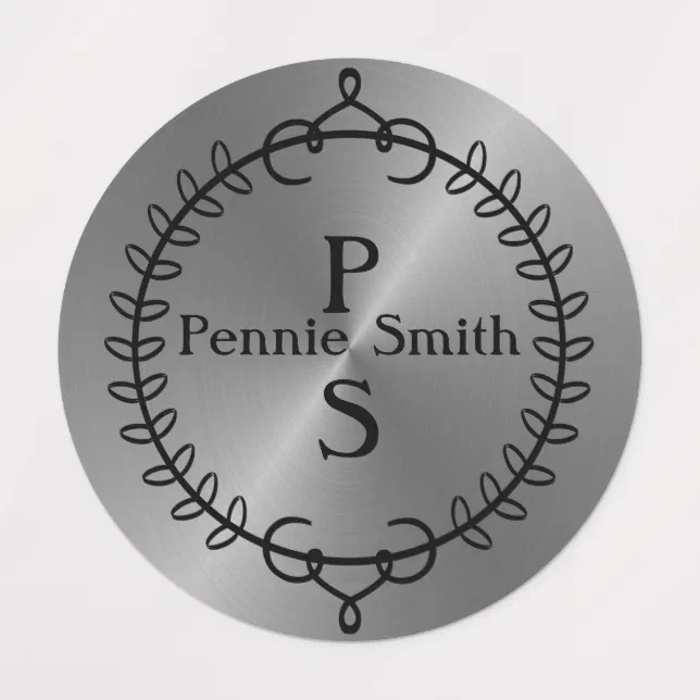 Personalised Silver Stick On Clothes Name Labels | Zazzle