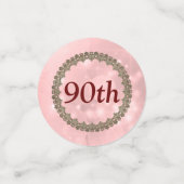 Personalised sparkly Pink Happy 90th birthday Confetti | Zazzle