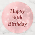 Personalised sparkly Pink Happy 90th birthday Confetti | Zazzle