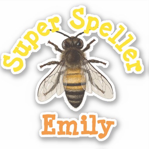 Personalised Super Speller Sticker | Zazzle