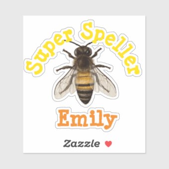 Personalised Super Speller Sticker | Zazzle