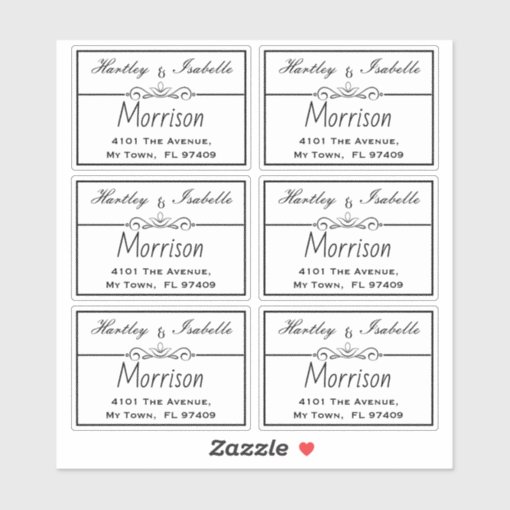Personalised Transparent Clear Address Labels | Zazzle