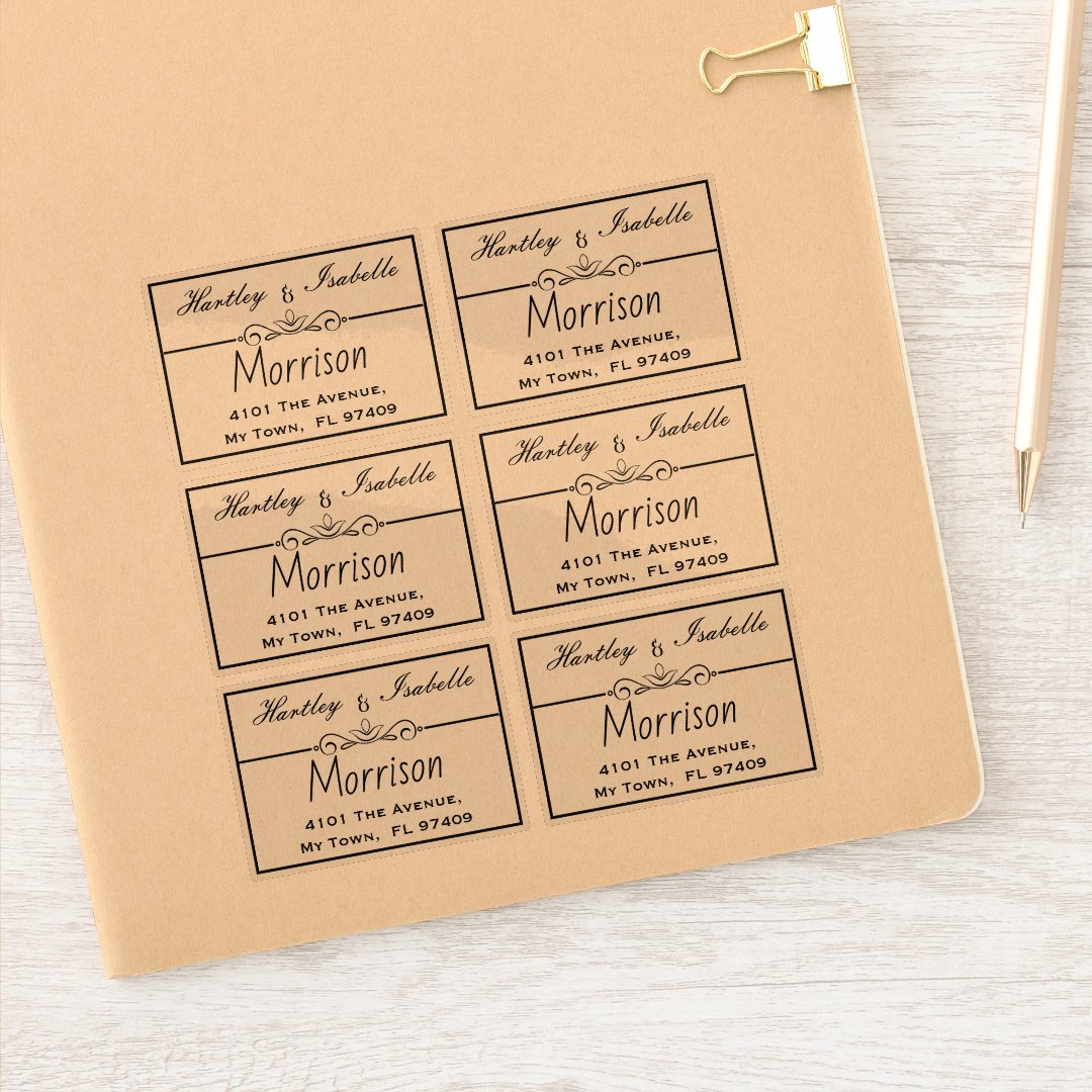 Personalised Transparent Clear Address Labels | Zazzle