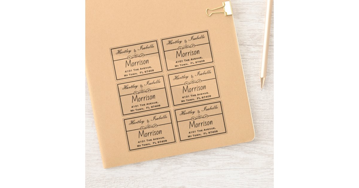 Personalised Transparent Clear Address Labels | Zazzle