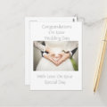 Personalised Wedding Congratulations Postcard | Zazzle