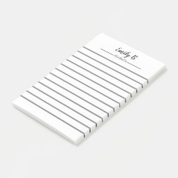 Personalised White Post It Notes With Lines | Zazzle