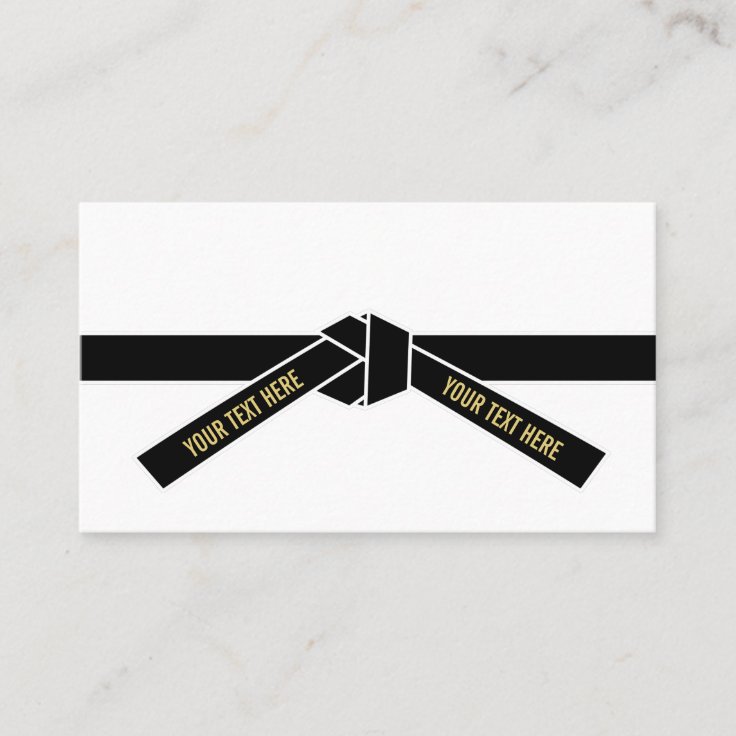 Personalizable Black Belt (Kuro-obi) Business Card | Zazzle