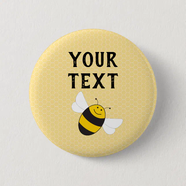 Personalizable button for bumblebee baby shower | Zazzle