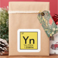 Personalizable chemical element square sticker | Zazzle
