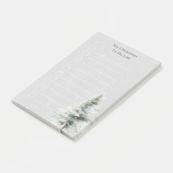 Personalizable christmas to do list Notes | Zazzle
