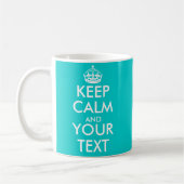 Personalizable Keep Calm Mug with custom colors | Zazzle