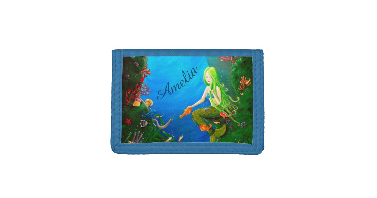 Personalizable Kids Wallet | Mermaid Wallet | Zazzle