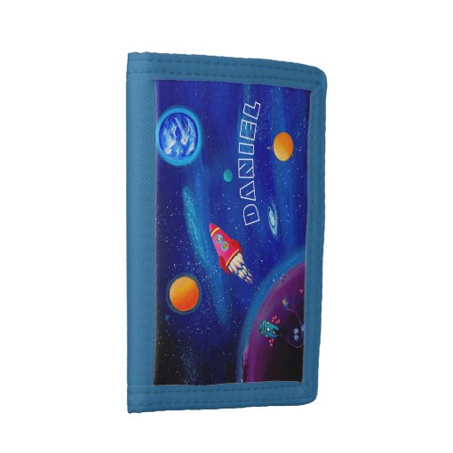 Personalizable Kids Wallet | Outer Space Motif | Zazzle