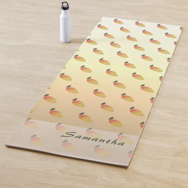 Personalizable Mango Pattern Yoga Mat | Zazzle