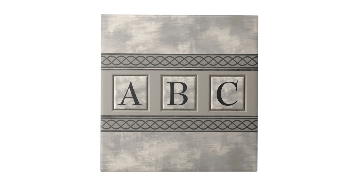 Personalizable Marble Monogram Tile | Zazzle
