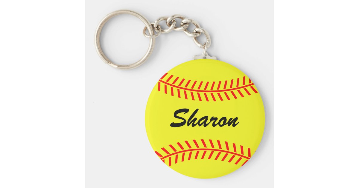 Personalizable softball keychains | Zazzle.com