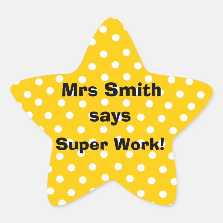 Personalizable Teacher stickers - Super Work | Zazzle