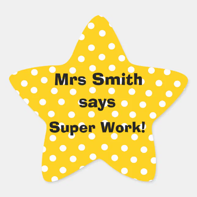 Personalizable Teacher stickers - Super Work | Zazzle