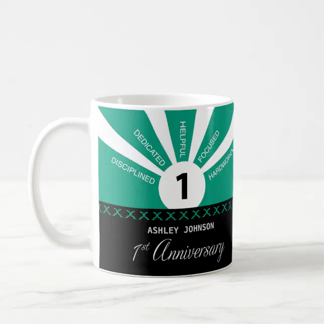 Personalize, 1st Year Employee Anniversary Coffee Mug | Zazzle