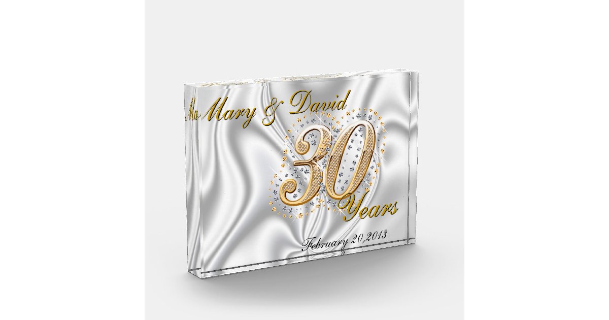Personalize 30 Year Anniversary Award | Zazzle