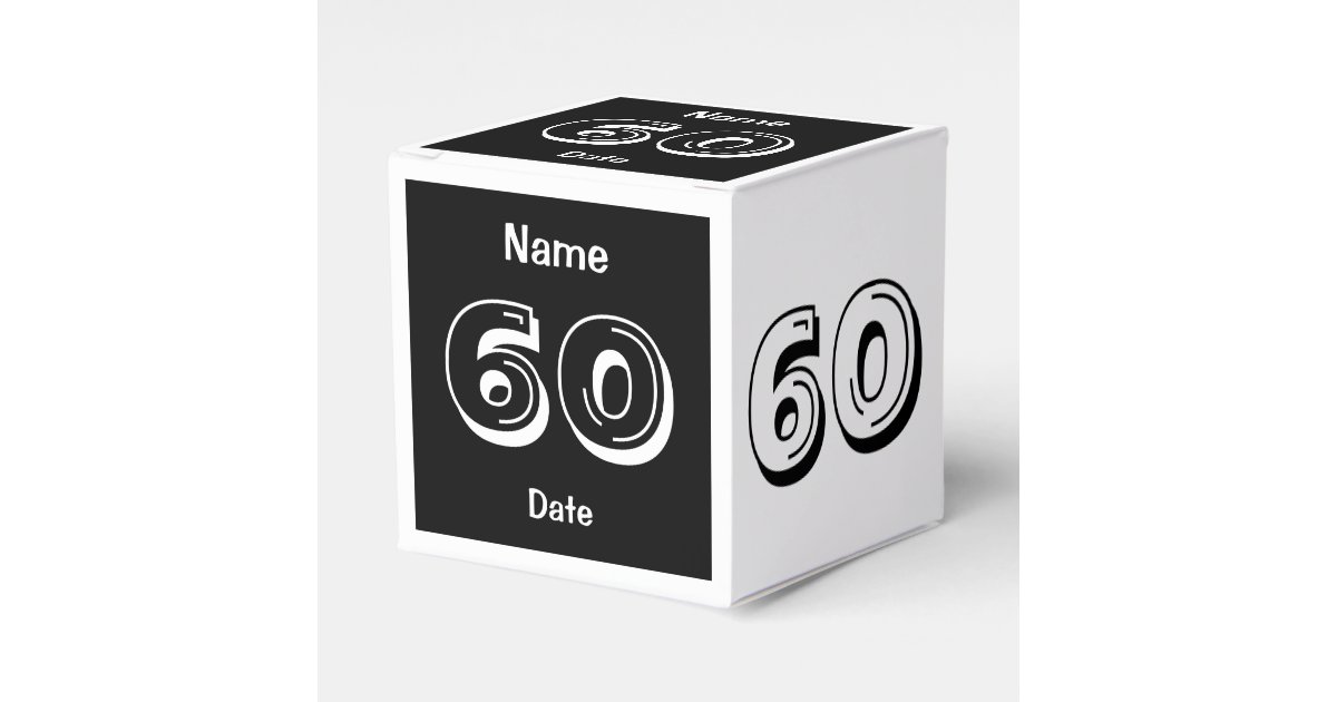 Personalize 60th Birthday Favor Box | Zazzle