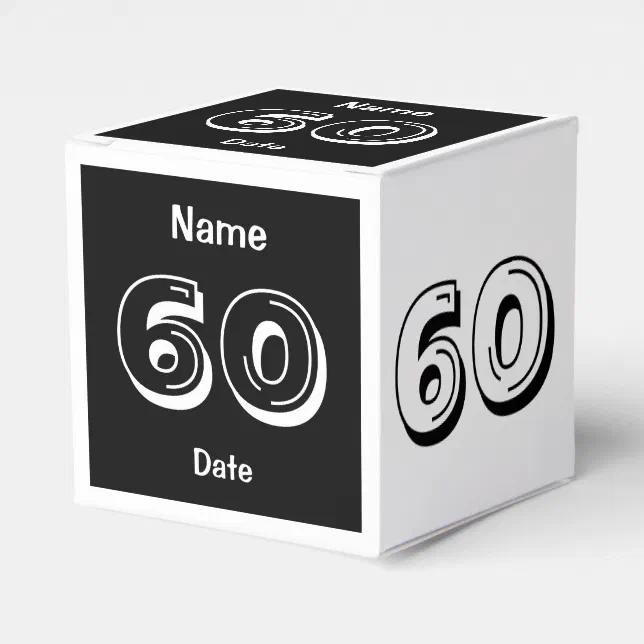 Personalize 60th Birthday Favor Box | Zazzle