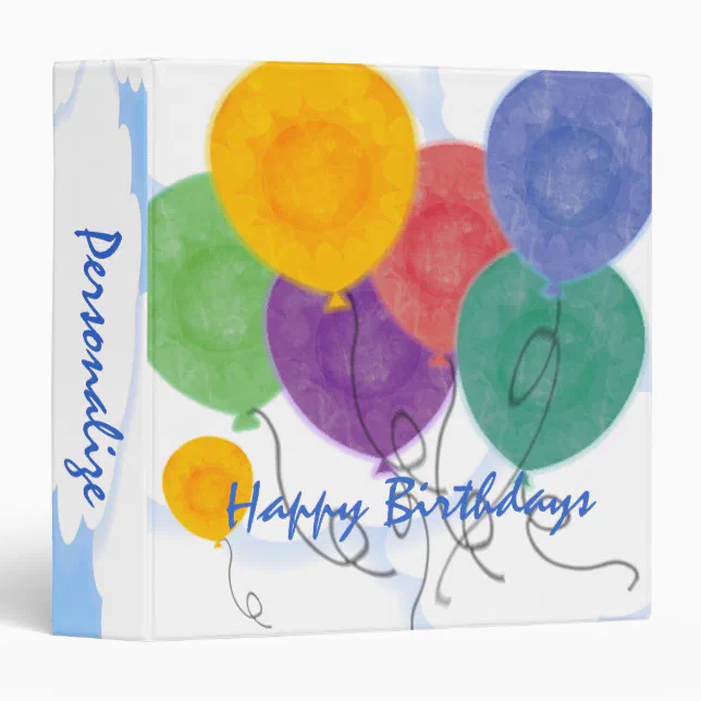 Personalize a Birthday Album 3 Ring Binder | Zazzle