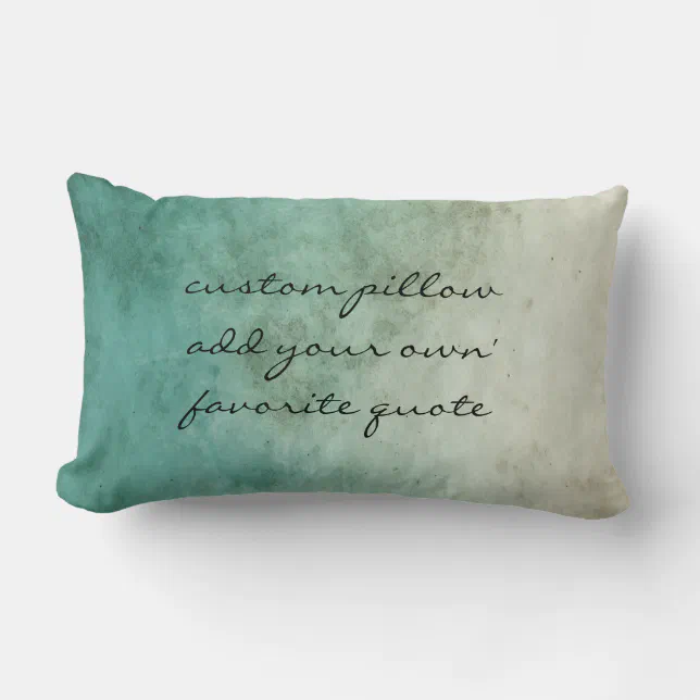 personalize a custom add your own quote pillow | Zazzle