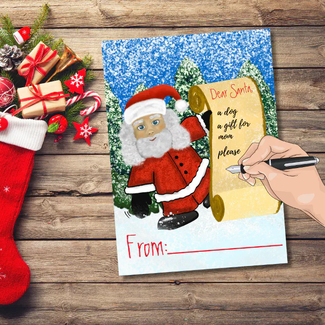 Personalize Blank Christmas Letter for Santa Claus Notepad | Zazzle