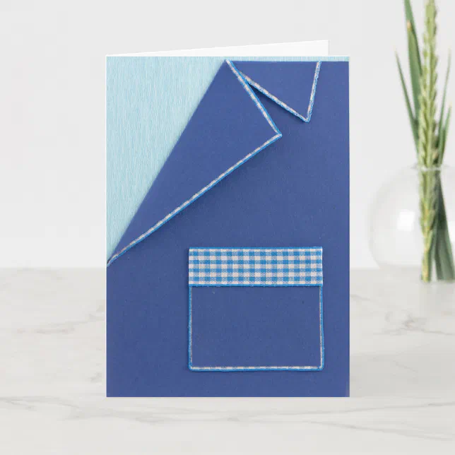 Personalize blue Birthday blazer Card | Zazzle