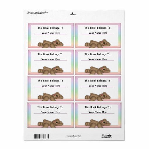 Personalize Book Labels for Kids | Zazzle