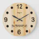 Personalize Butcher Block Wood Large Clock | Zazzle