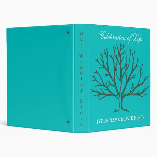 Personalize Celebration of Life Memorial Guestbook Binder | Zazzle