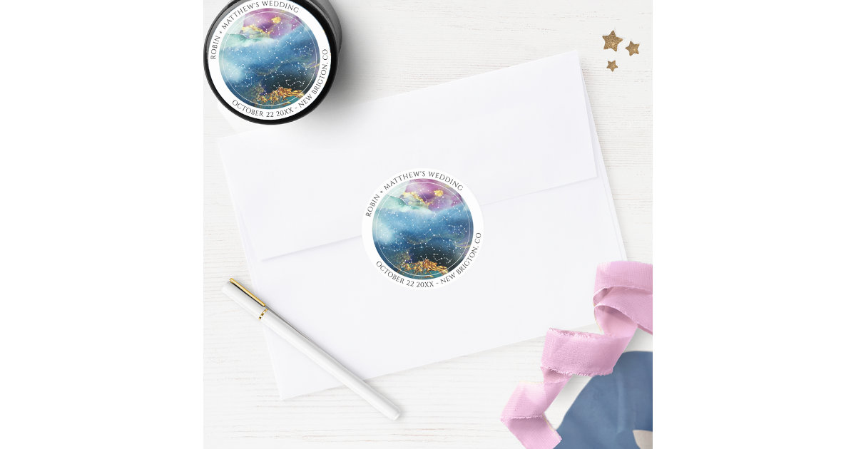 Personalize, Celestial Theme Favor / Envelope Seal | Zazzle
