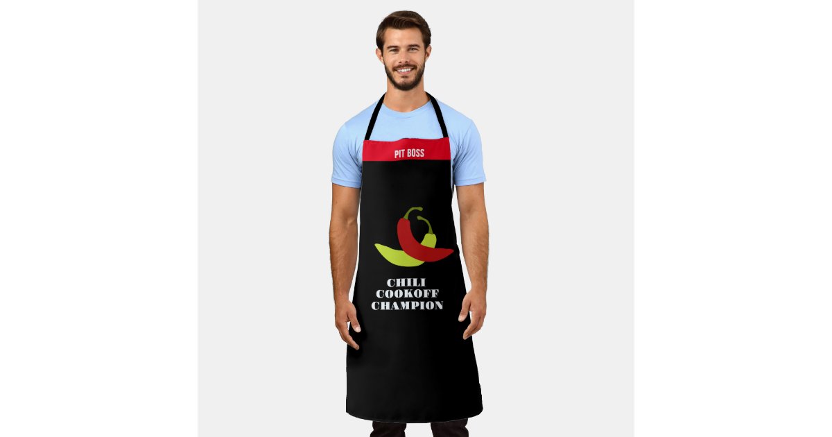 Personalize Chili Cookoff Champion Apron | Zazzle