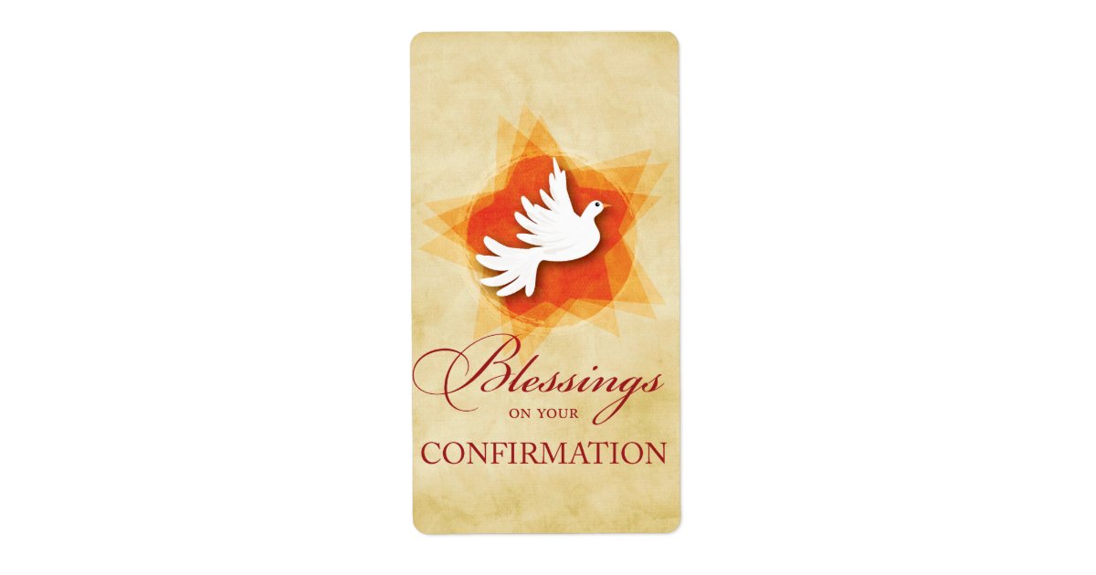 Personalize Confirmation Congratulations Gift Coll Label | Zazzle