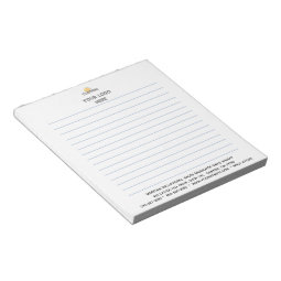 Personalize: Corporate Logo Lined Notepad | Zazzle